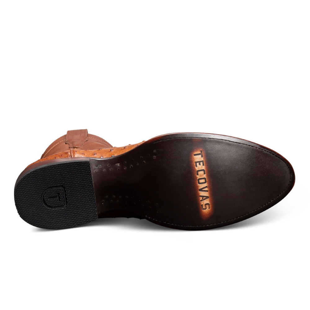The Dean in Pecan Ostrich - Men's Zip Boot | Tecovas