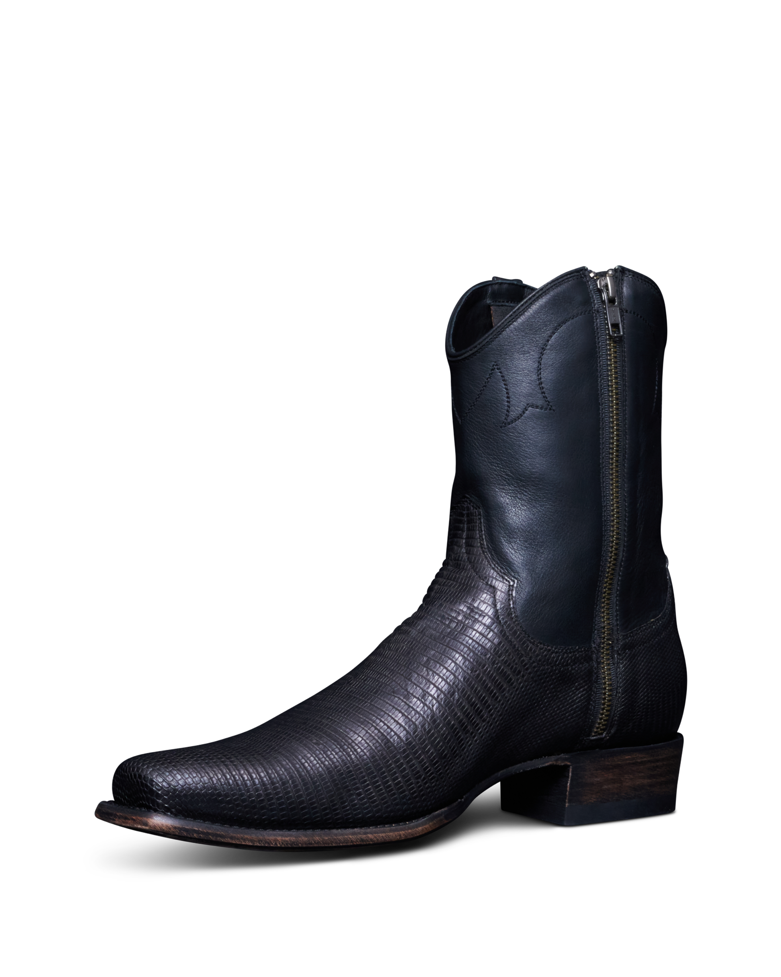 The Jack in Midnight Relic Lizard - Men's Zip Boot | Tecovas