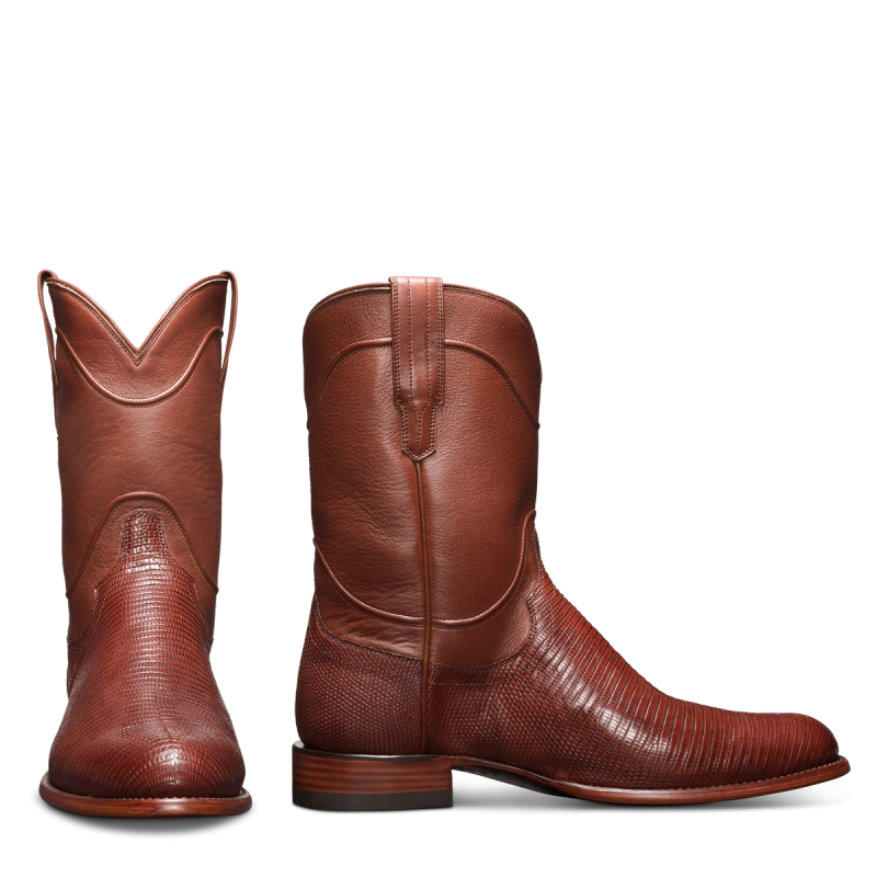 Exotic Lizard Roper Boots | The Nash - Bourbon | Tecovas