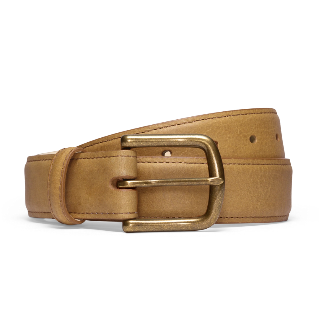 Handmade Bison Leather Belts | Men's Bison Belt - Wheat | Tecovas