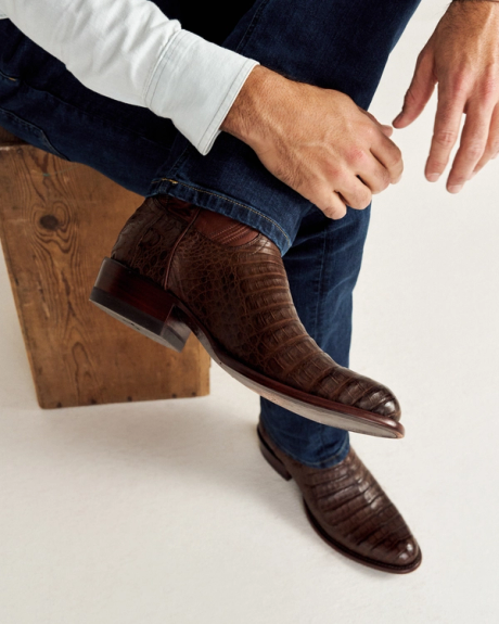 The Dillon in Oak Caiman - Men's Cowboy Boot | Tecovas