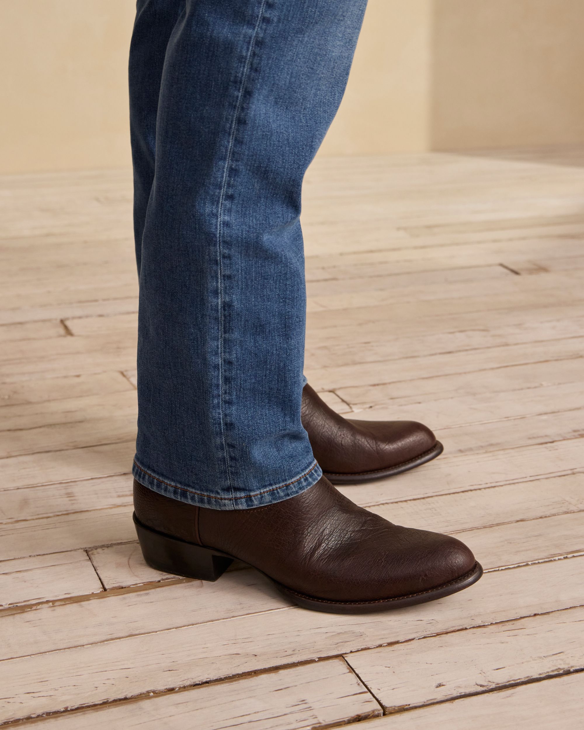 The Weston in Chocolate Smooth Ostrich - Men's Cowboy Boot | Tecovas