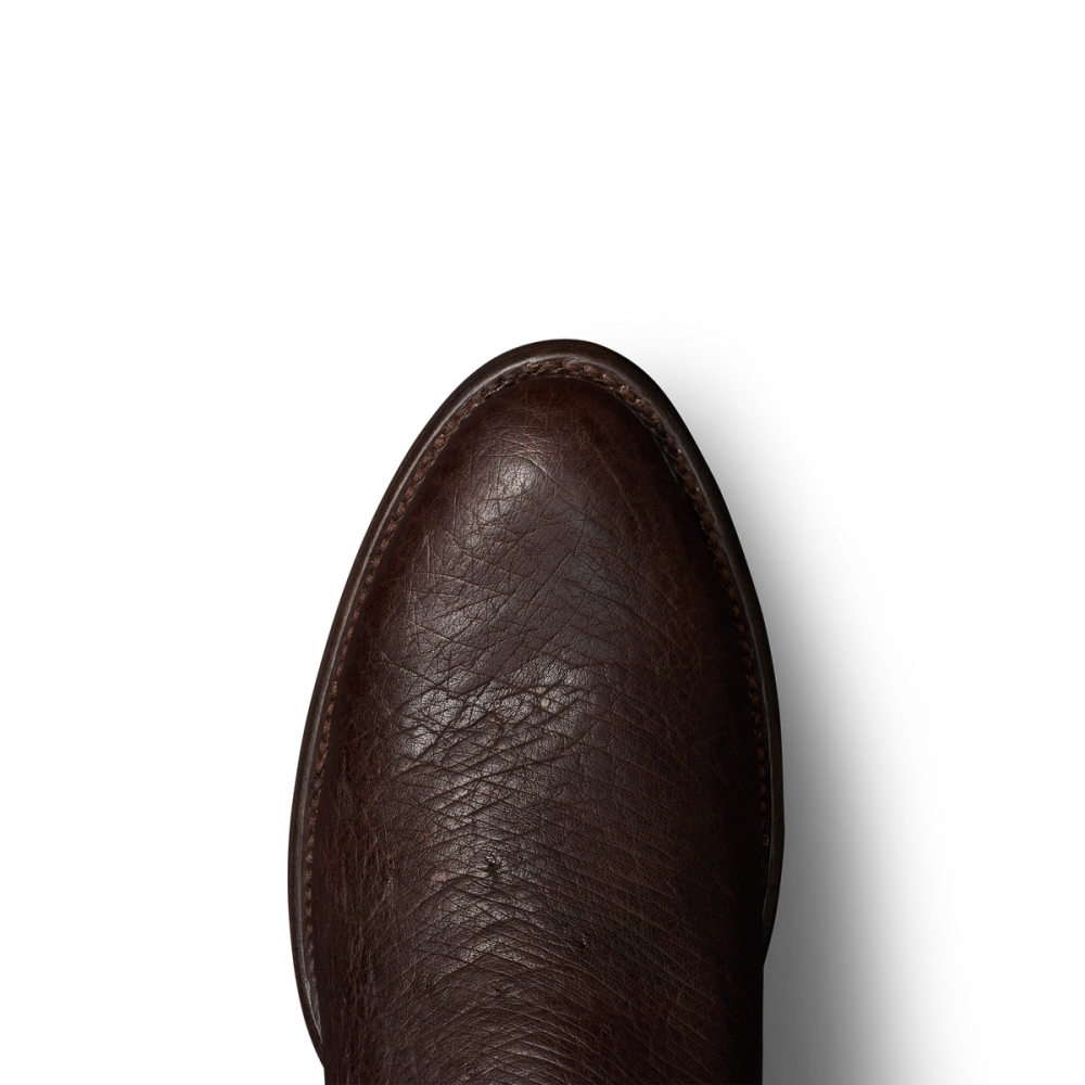 The Weston in Chocolate Smooth Ostrich - Men's Cowboy Boot | Tecovas