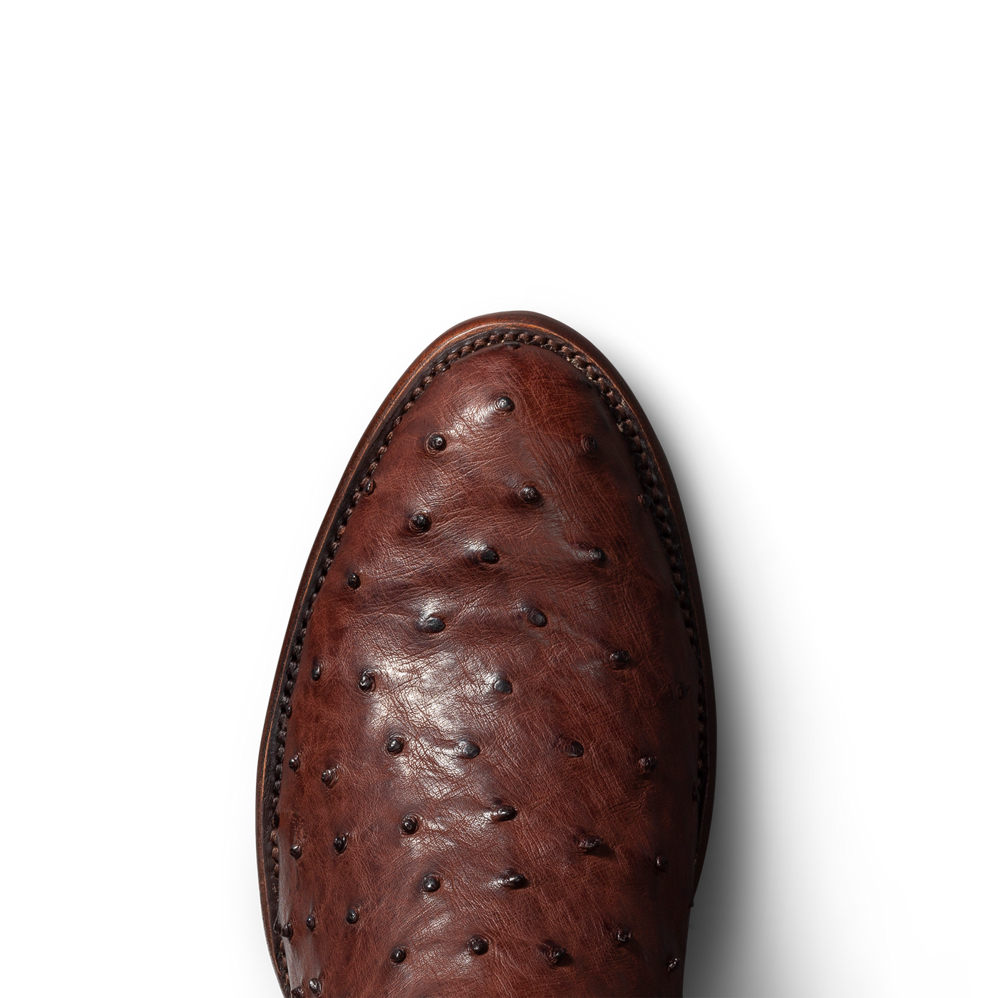 Ostrich Skin Cowboy Boots | The Wyatt - Mahogany | Tecovas