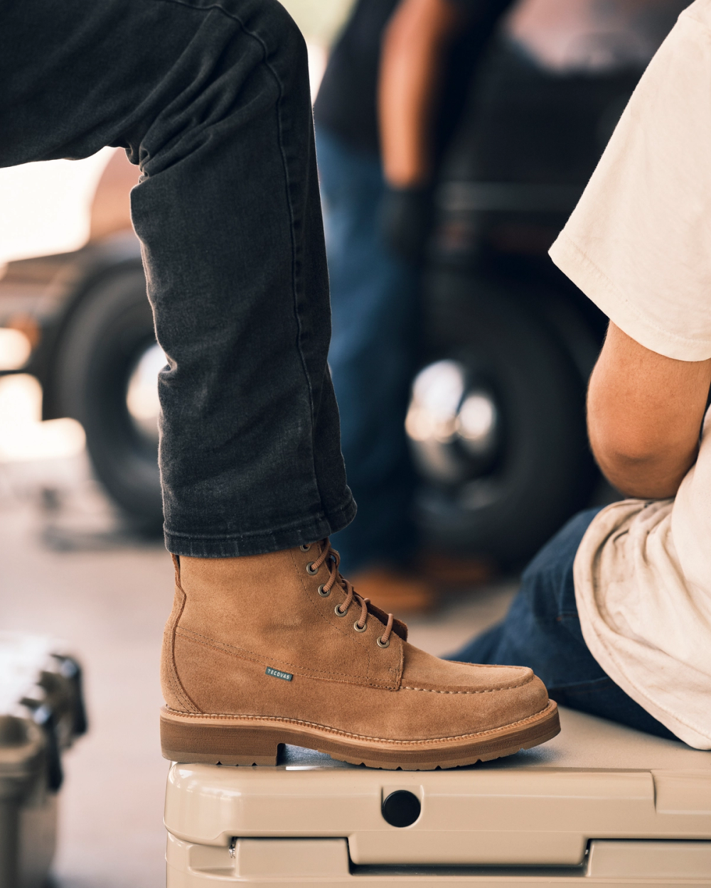 The Rugged Moc in Natural Roughout - Men's Lace Up Boot | Tecovas