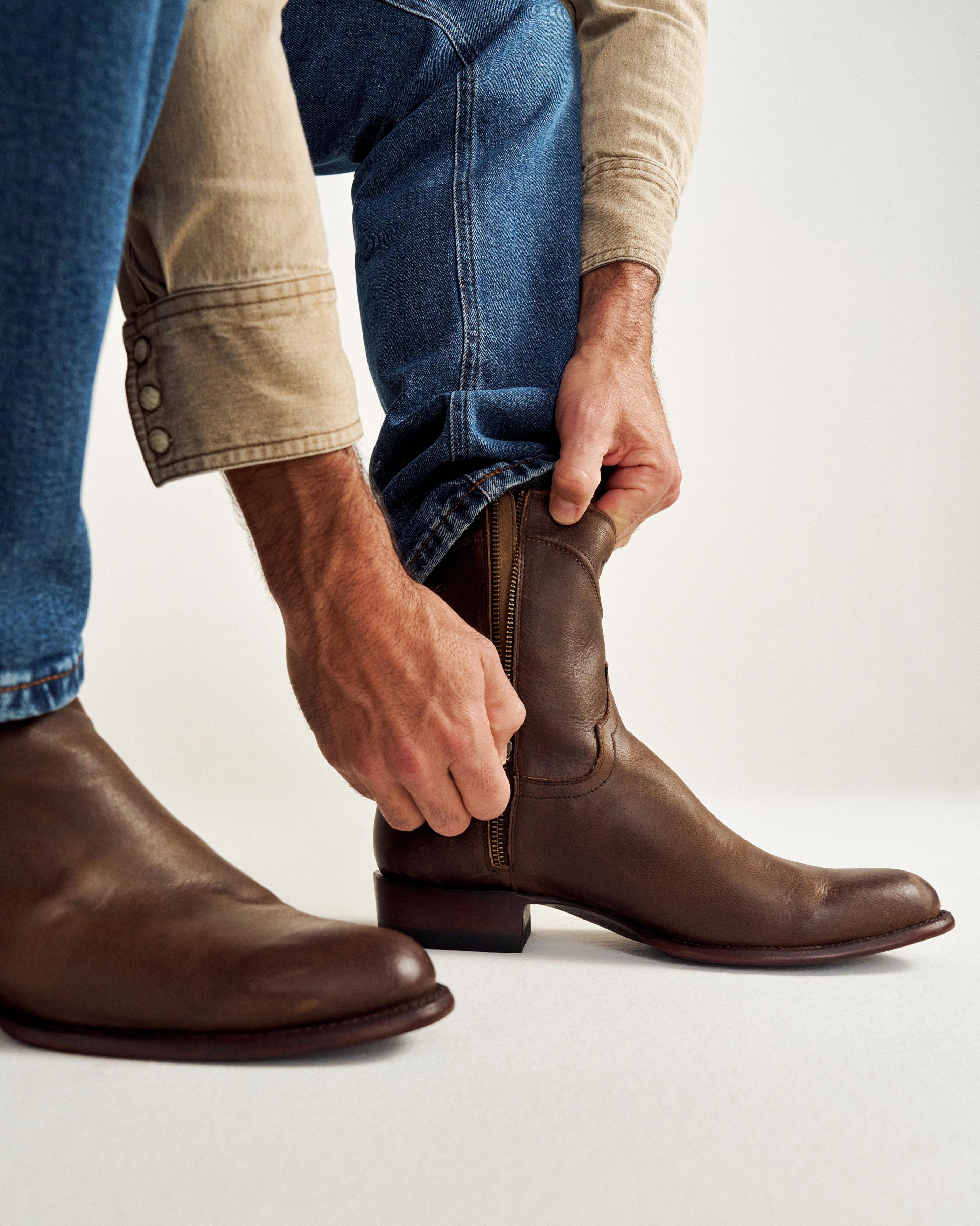 The Dean in Cafe Goat - Men's Zip Boot | Tecovas