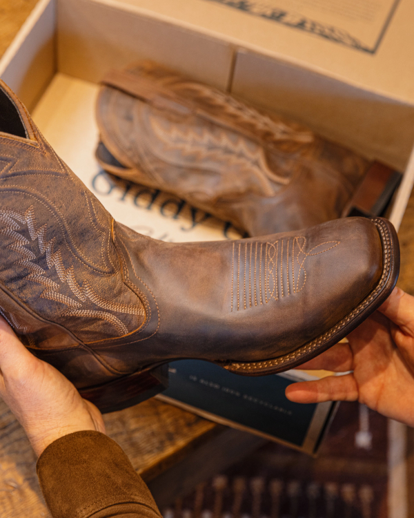 Men's Broad Square Toe Boots | The Doc - Cafe | Tecovas