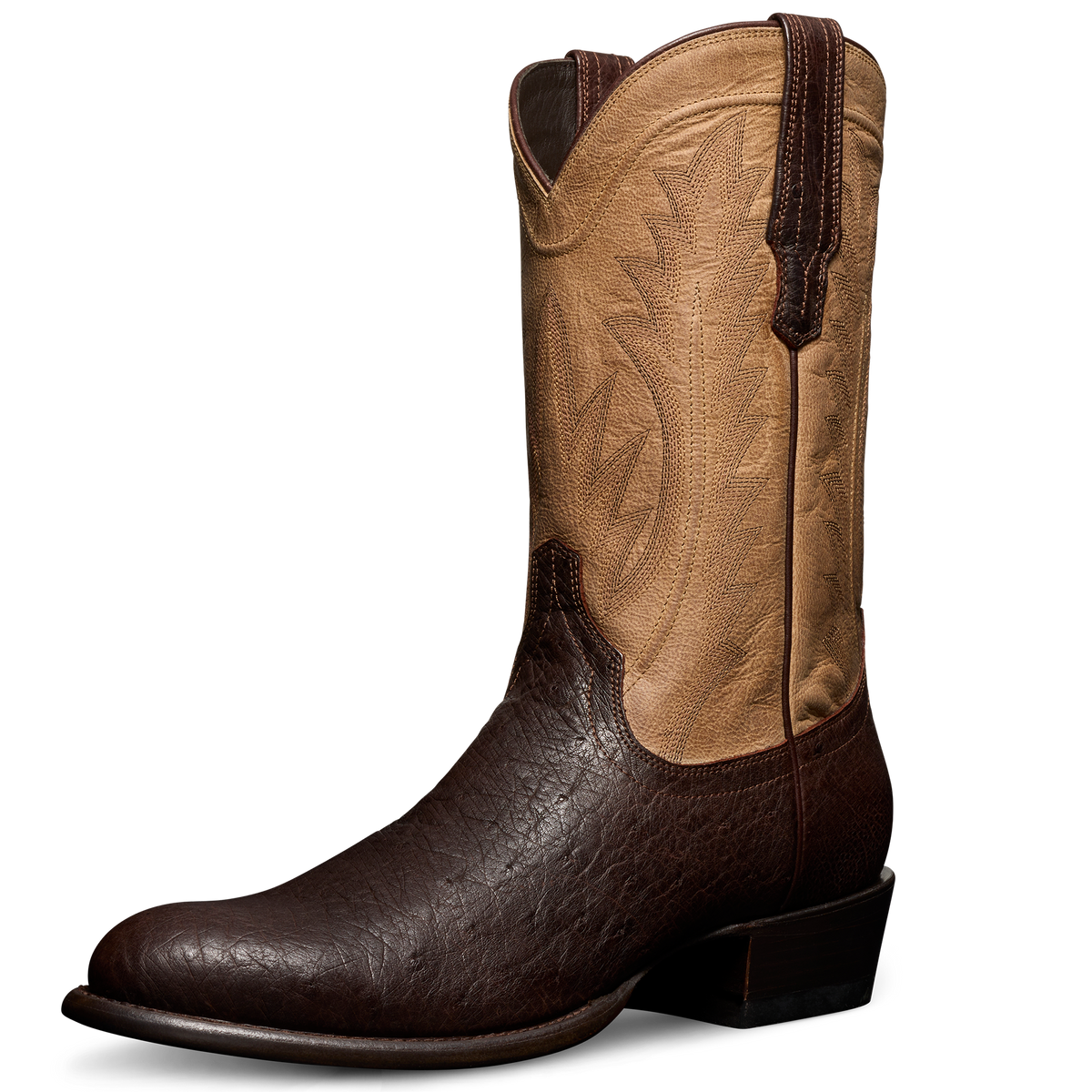 The Weston in Chocolate Smooth Ostrich - Men's Cowboy Boot | Tecovas