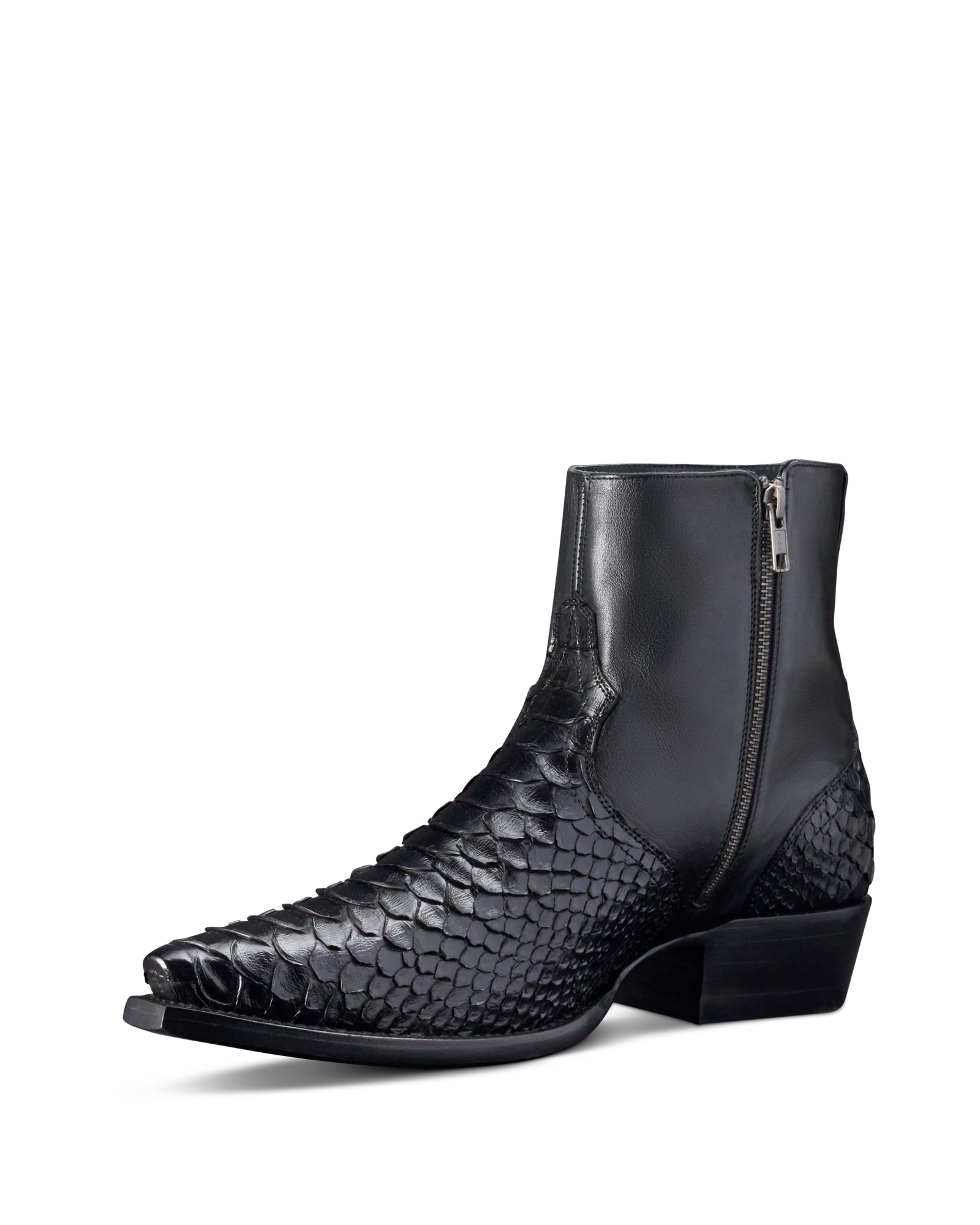 The Blaze in Midnight Python - Men's Zip Boot | Tecovas