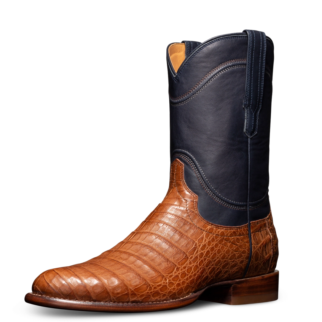 Men's Caiman Belly Roper Boots | The Cole - Grain | Tecovas