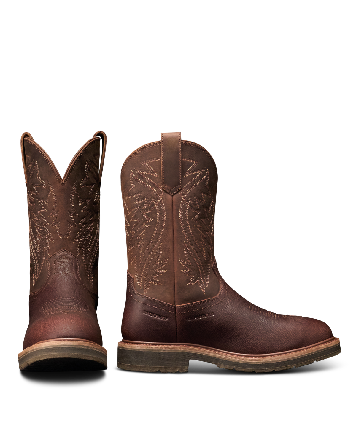 The Longhaul Waterproof Round Composite Toe Work Boot in Tobacco ...