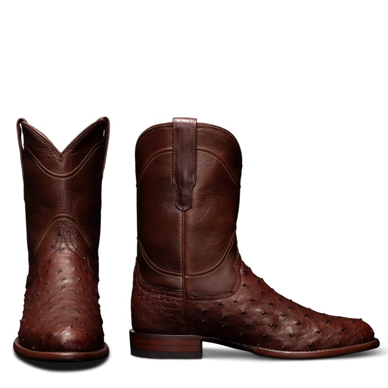 Men's Ostrich Roper Boots | Tecovas