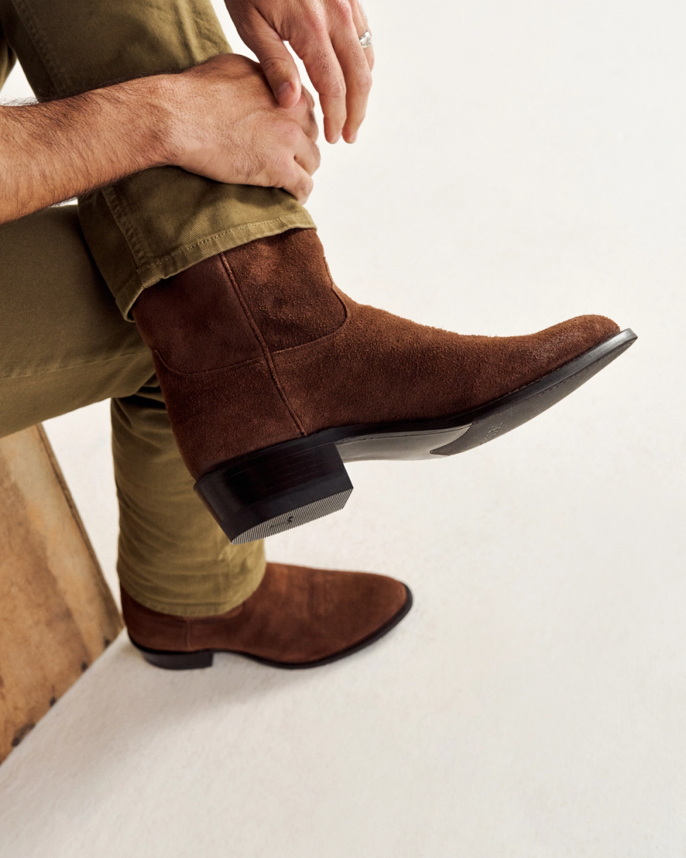 The Johnny in Earth Roughout - Men's Cowboy Boot | Tecovas