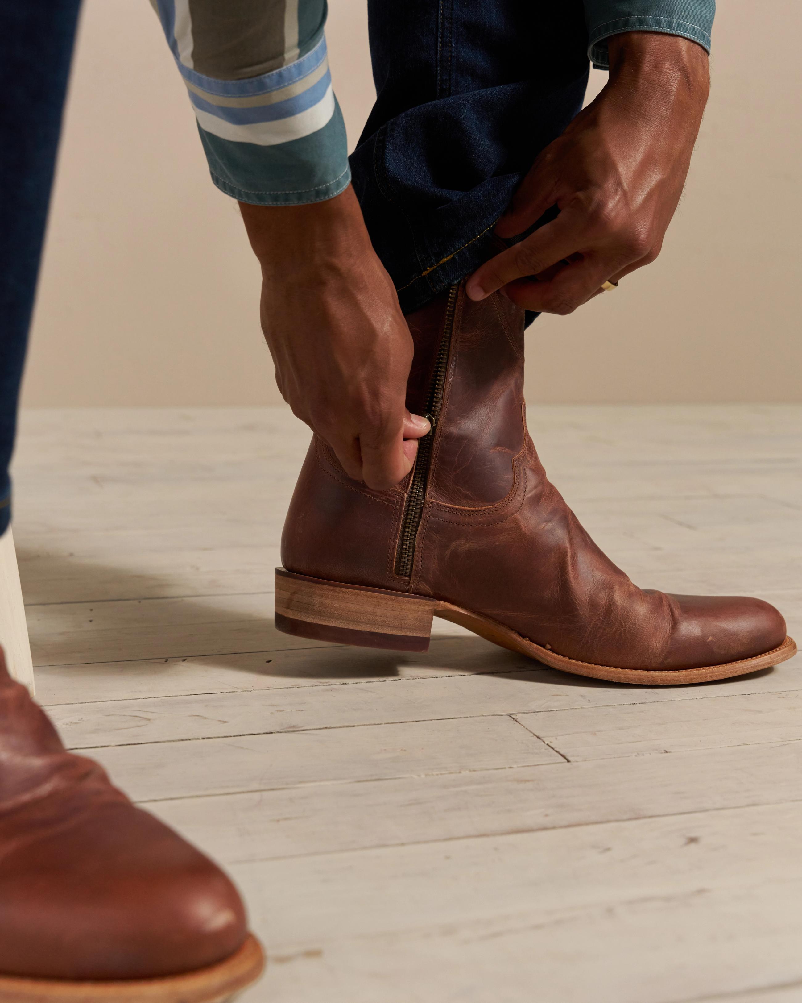 The Dean in Scotch Goat - Men's Zip Boot | Tecovas