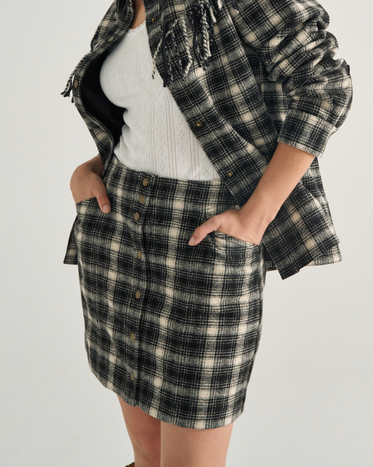 Women's Plaid Mini Skirt | Tecovas