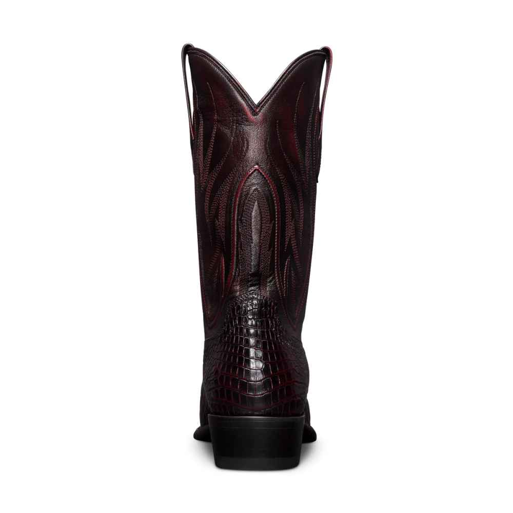 Nile Crocodile Cowboy Boots | The Cooper - Black Cherry | Tecovas