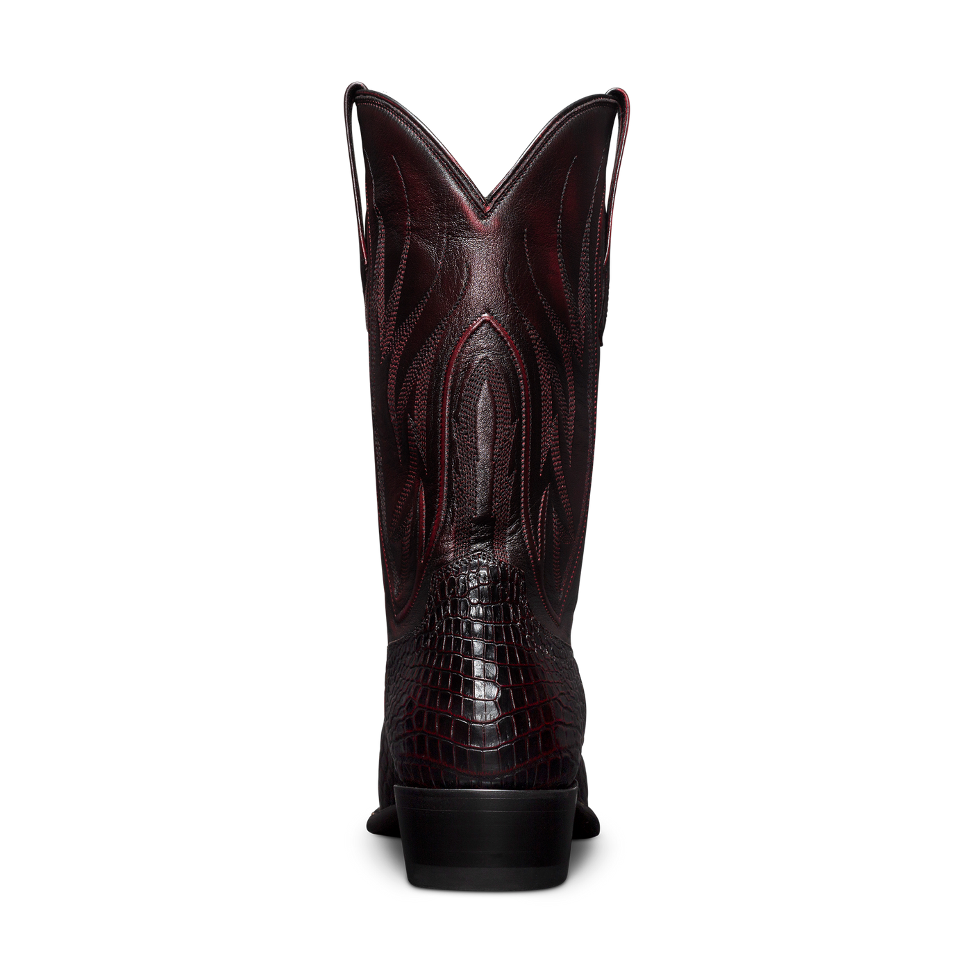 Nile Crocodile Cowboy Boots | The Cooper - Black Cherry | Tecovas
