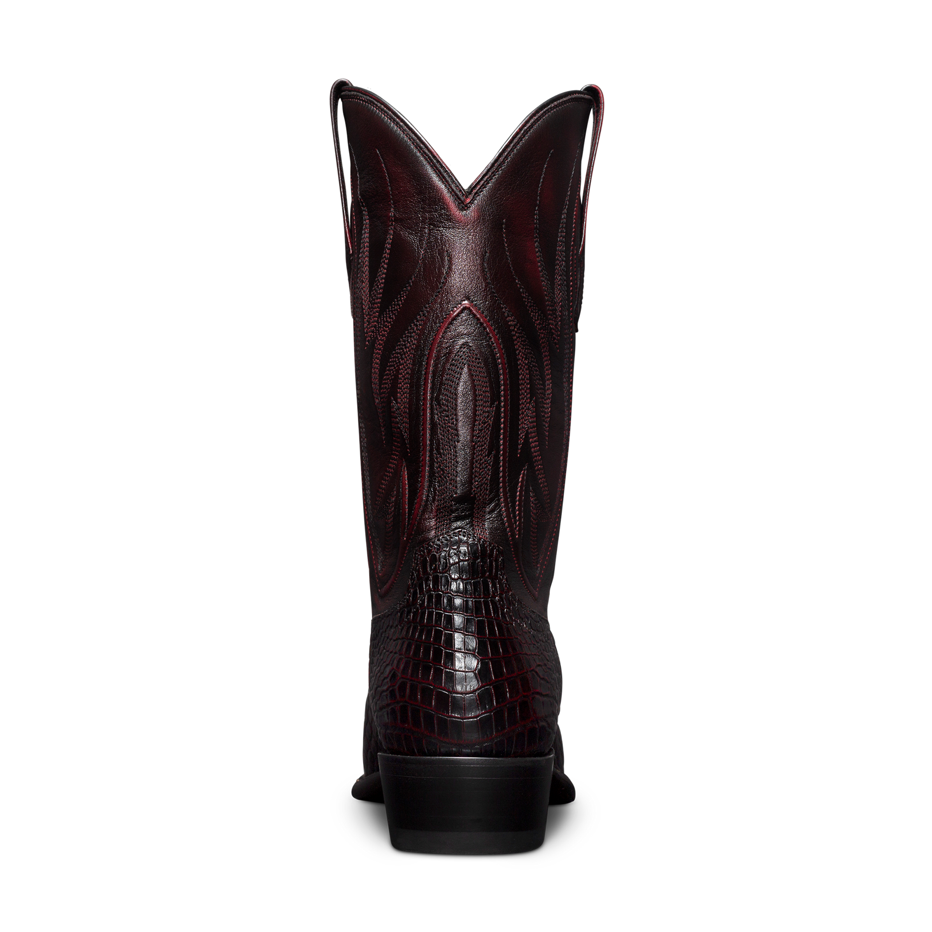 The Cooper in Black Cherry Crocodile - Men's Cowboy Boot | Tecovas