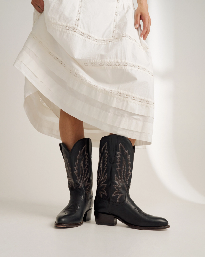 The Jamie in Midnight Cowhide - Women's Cowgirl Boot | Tecovas
