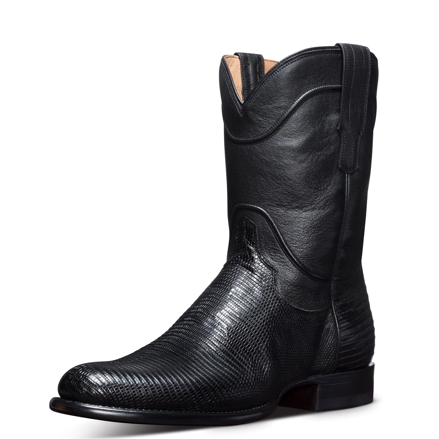 The Nash in Midnight Lizard - Men's Roper Boot | Tecovas
