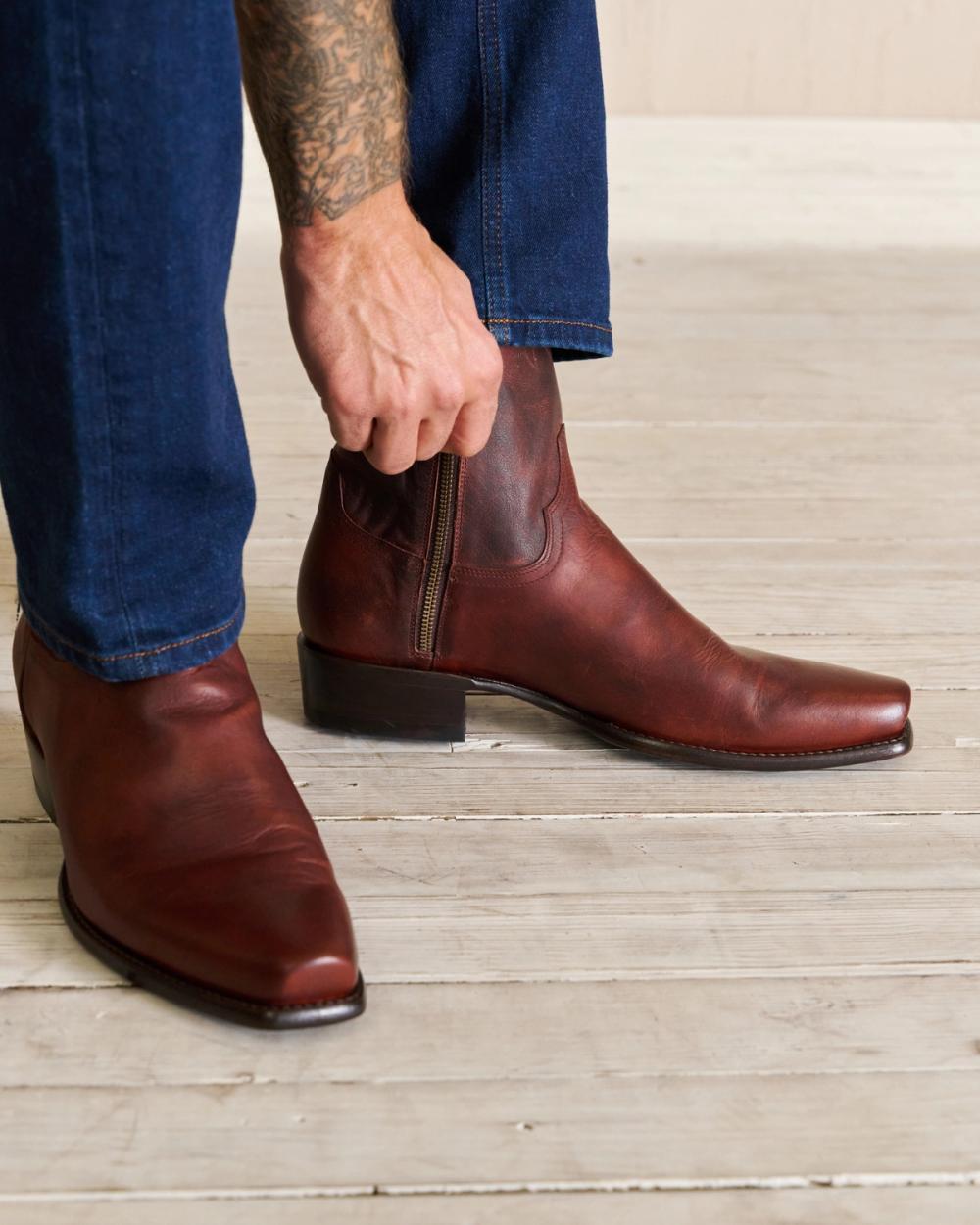 The Jack in Cognac Cowhide - Men's Zip Boot | Tecovas