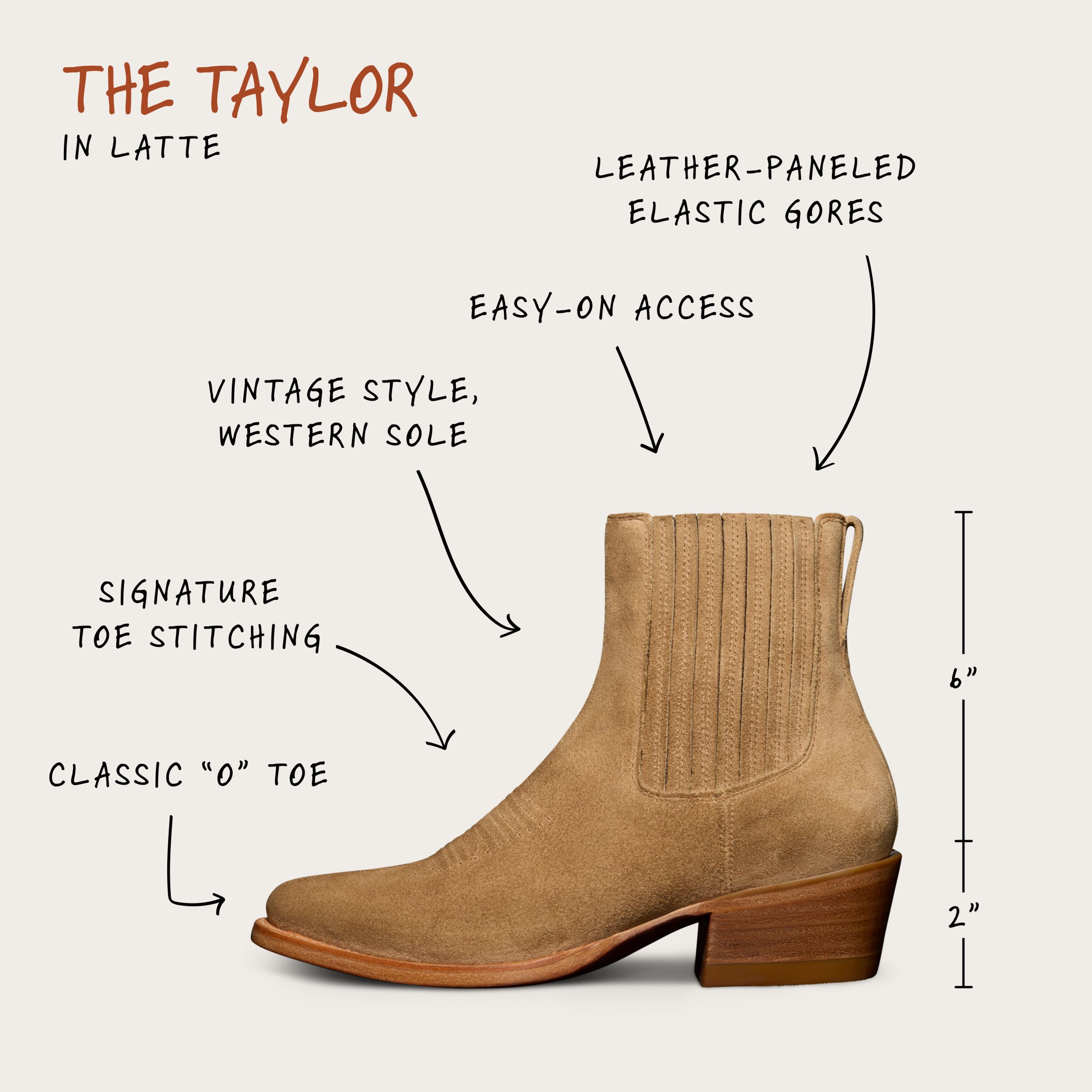 Women's Ankle Boots | The Taylor - Latte | Tecovas