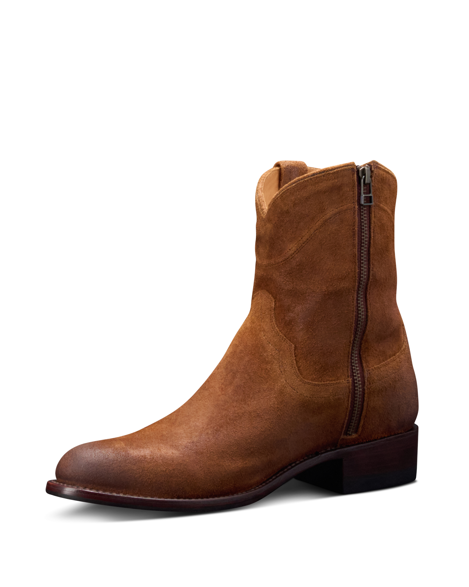 The Dean in Ginger Roughout - Men's Zip Boot | Tecovas