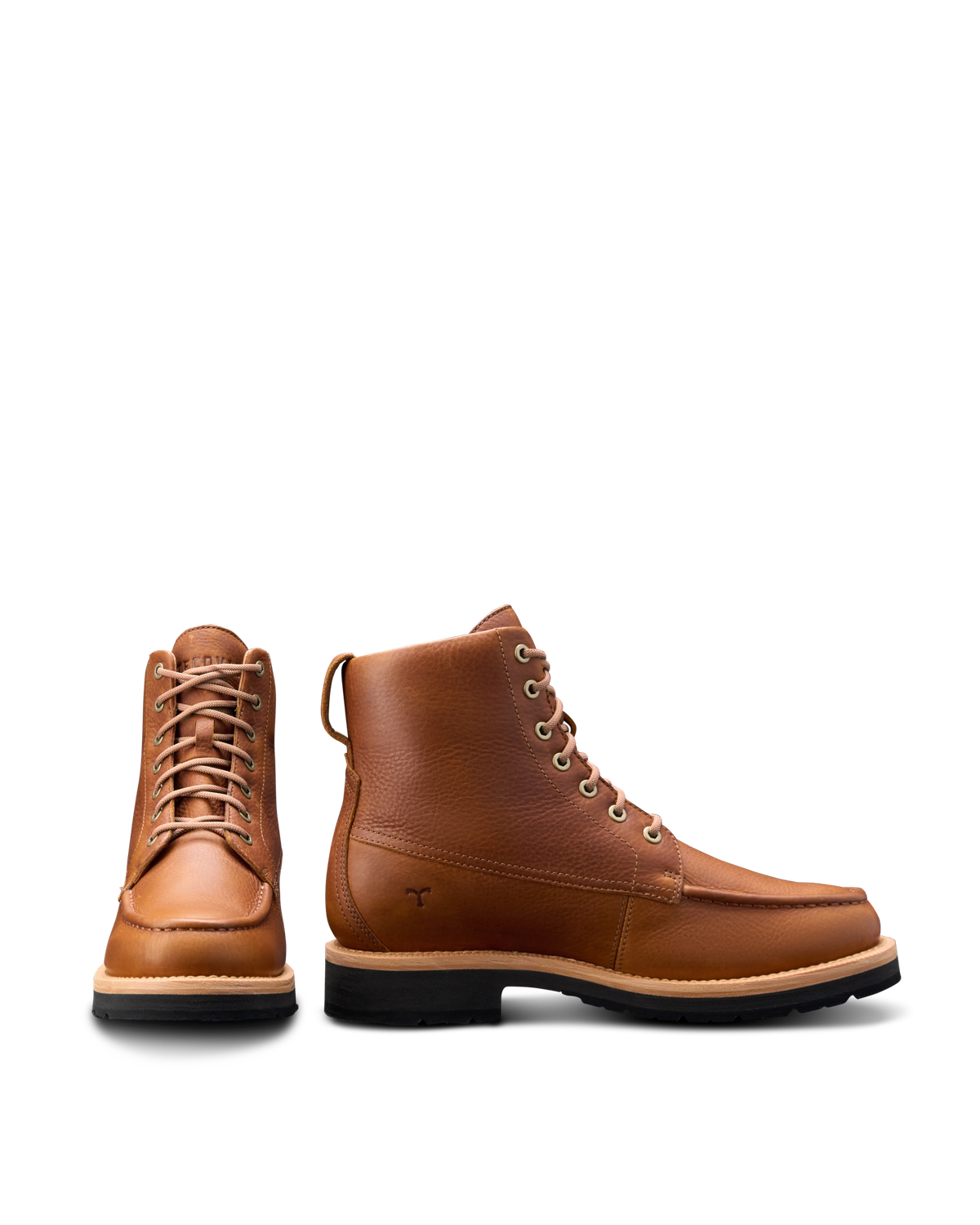 The Rugged Moc in Saddle Cowhide - Men's Lace Up Boot | Tecovas