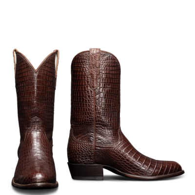 The Marshall in Coffee Crocodile - Men's Cowboy Boot | Tecovas