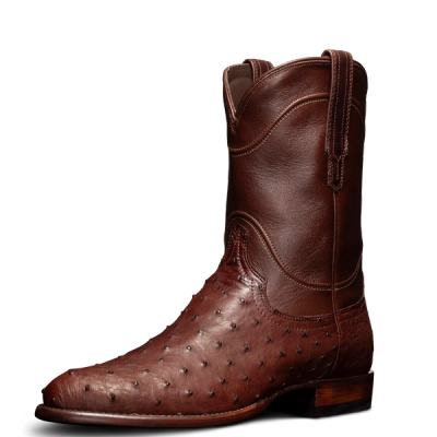 Men's Ostrich Roper Boots | Tecovas