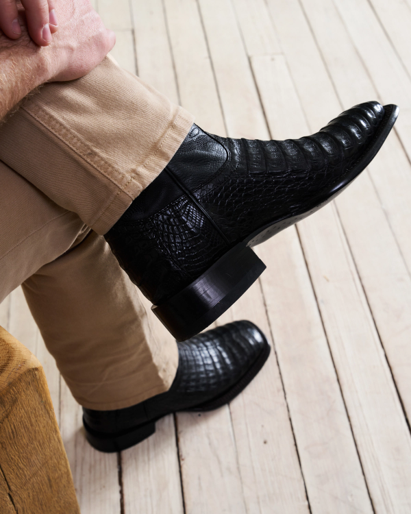 The William in Midnight Caiman - Men's Cowboy Boot | Tecovas