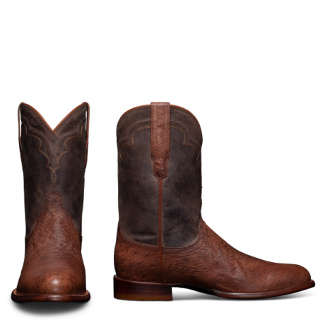 The Wade in Russet Smooth Ostrich - Men's Roper Boot | Tecovas