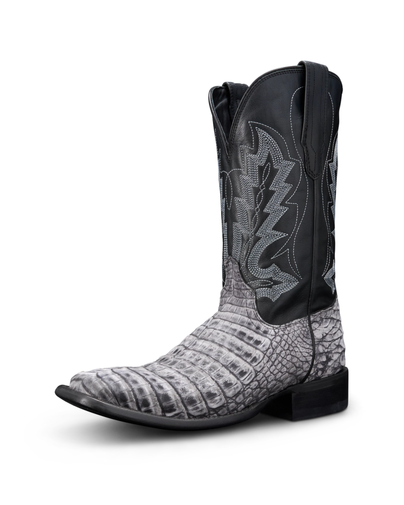 The William in Gunsmoke Sueded Caiman - Men's Cowboy Boot | Tecovas