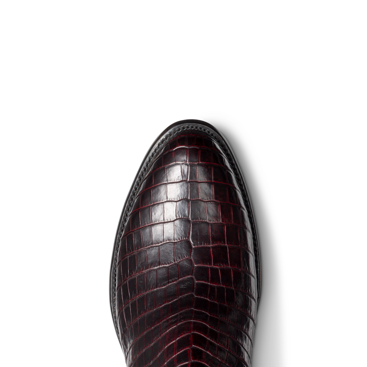 The Dean in Black Cherry Crocodile - Men's Zip Boot | Tecovas