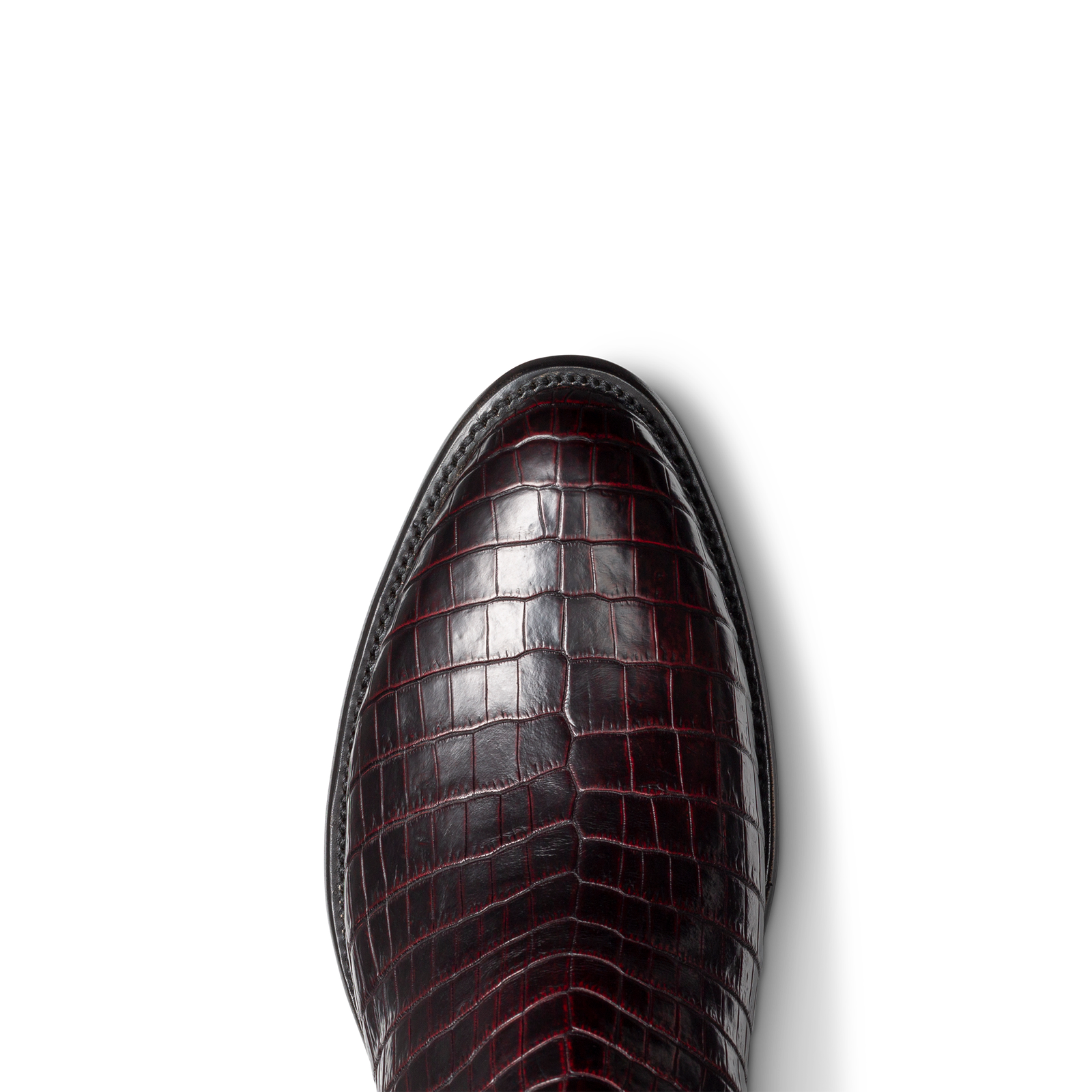 The Dean in Black Cherry Crocodile - Men's Zip Boot | Tecovas