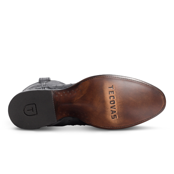 Men's Ostrich Roper Boots | The Duke - Midnight | Tecovas