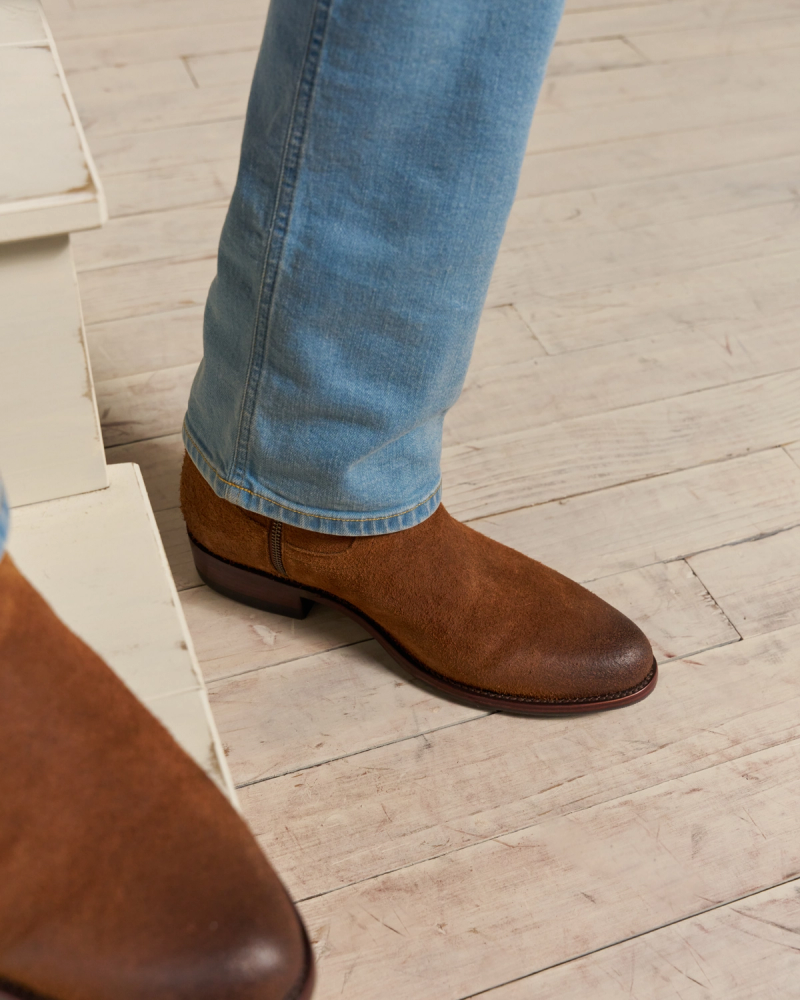 The Dean in Ginger Roughout - Men's Zip Boot | Tecovas