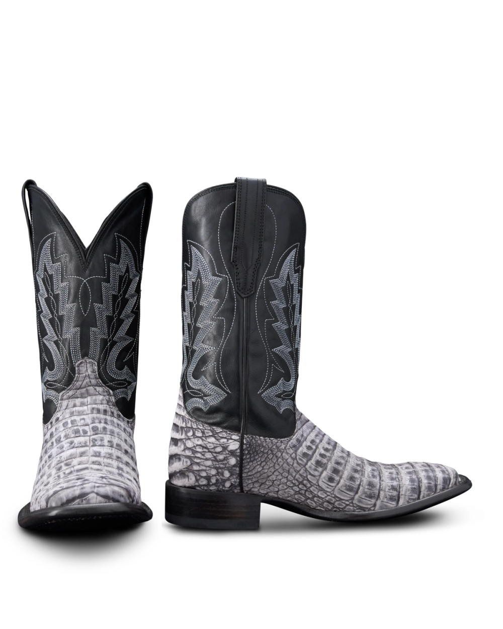The William in Gunsmoke Sueded Caiman - Men's Cowboy Boot | Tecovas