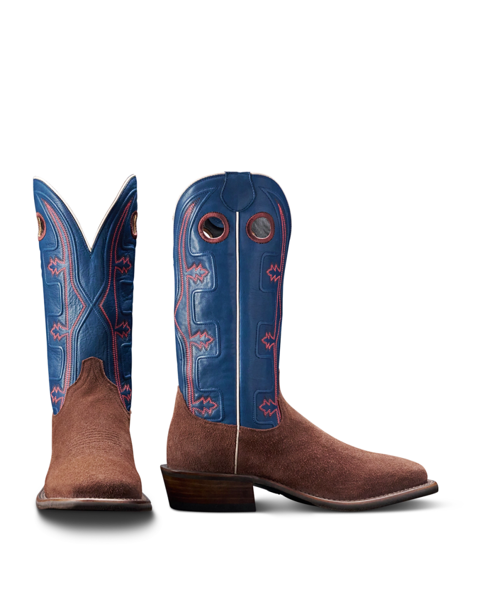 The Cody in Earth / Sailor Blue Cowhide - Men's Horseman Boot | Tecovas
