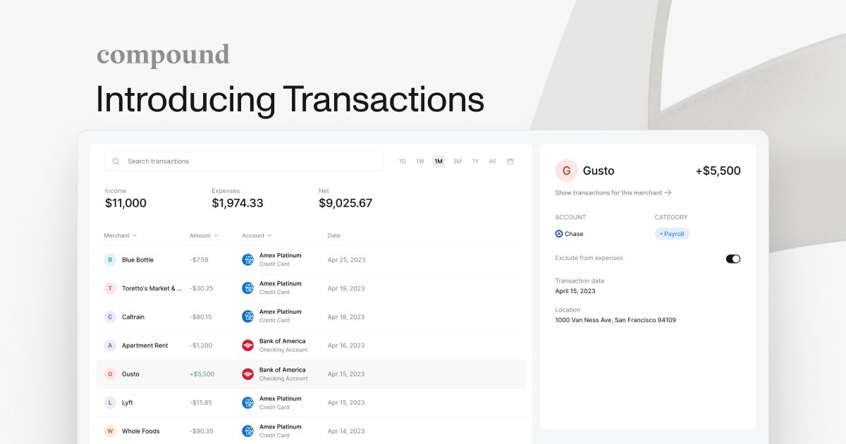 Compound Planning | Introducing Transactions