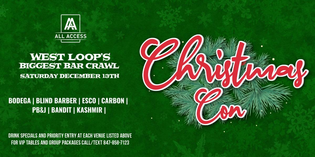 Christmas Con West Loop Bar Crawl (7+ Bars Included) – Saturday ...