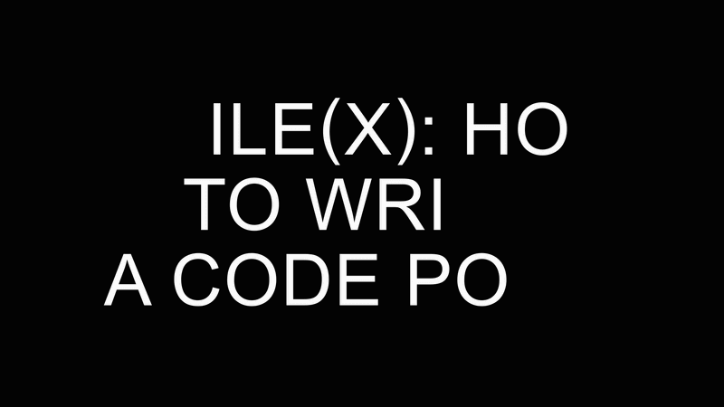 while(x): How to Write a Code Poem