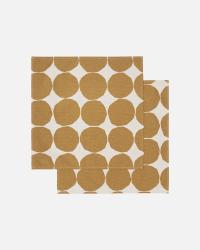 Random assortment cotton-linen napkins 2 pcs varying colours & patterns ...