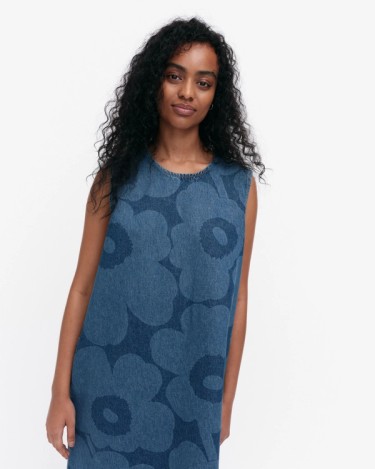 Maridenim Somasti Unikko Denim dress | Marimekko