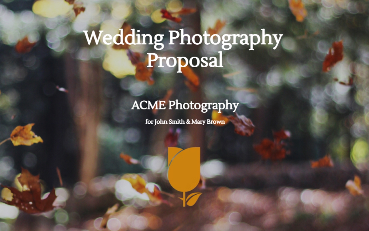 Photography Proposal Template | Capture Projects | Qwilr