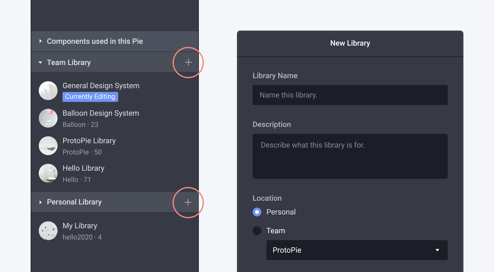How to use Interaction Libraries | Docs | Learn | ProtoPie