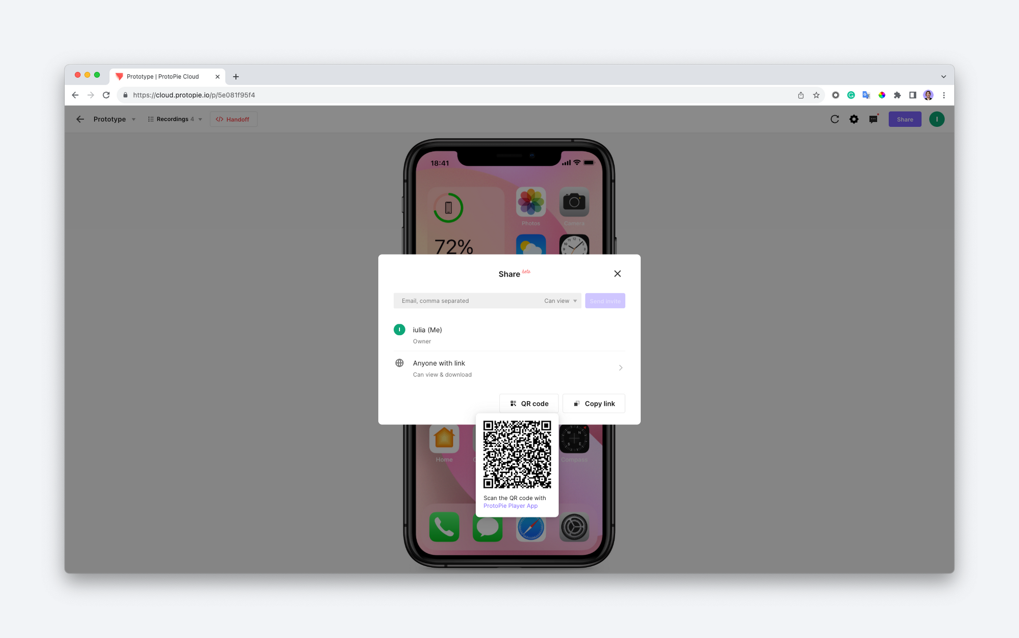 The Basics of ProtoPie Player | Player | ProtoPie Guide