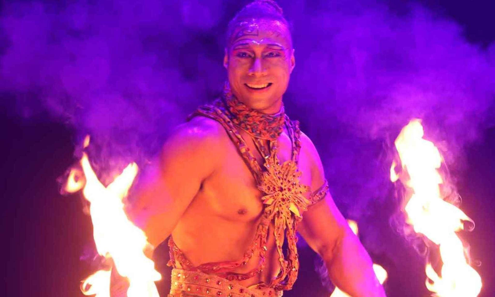 Fire knife dancer remembers his roots on world stage