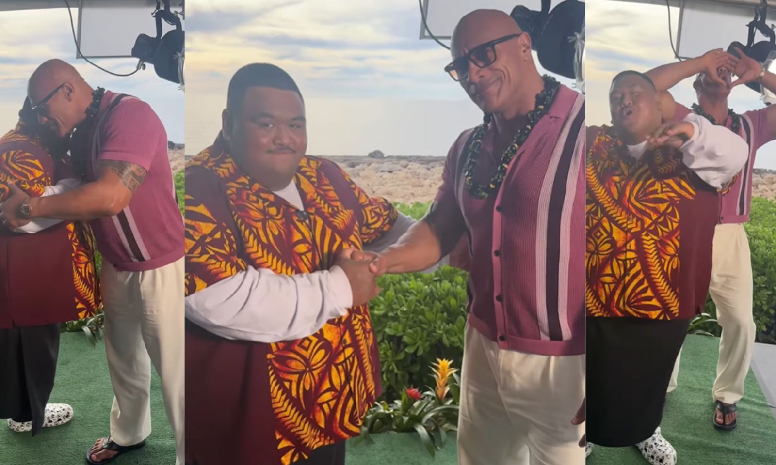 ‘This feels right’: Sāmoan stars collide as The Rock meets Uce Gang