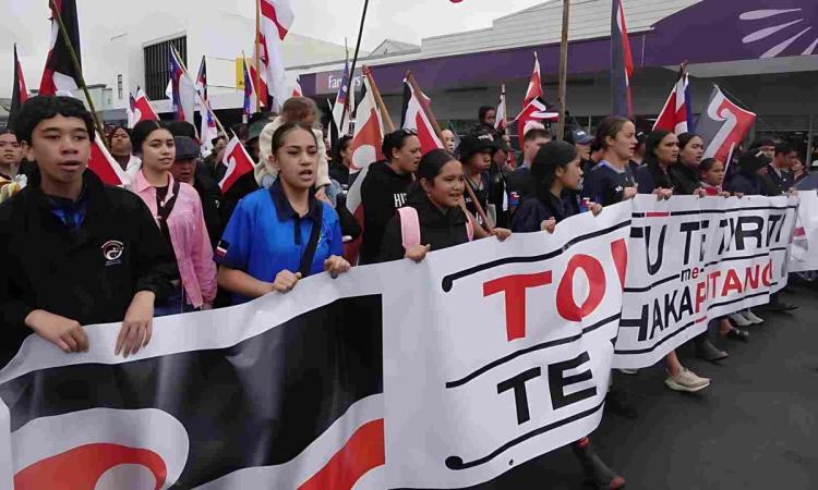 From north to south, national hīkoi underway